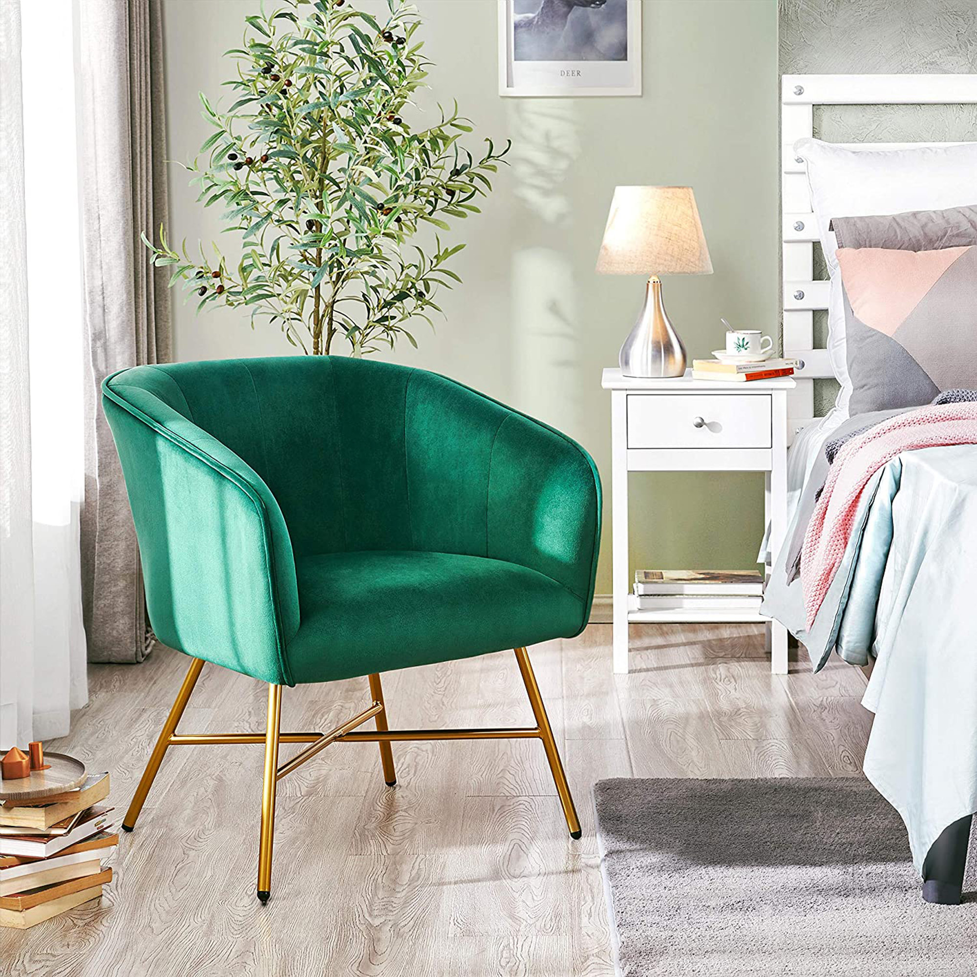 Canora Grey Velvet Tub Chair, Living Room Accent Armchair | Wayfair.ie