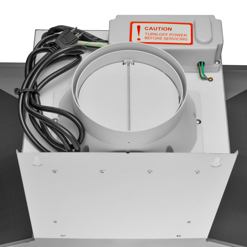 AKDY 30-Inch Convertible, 343 CFM, Black Stainless-Steel Wall-Mount ...