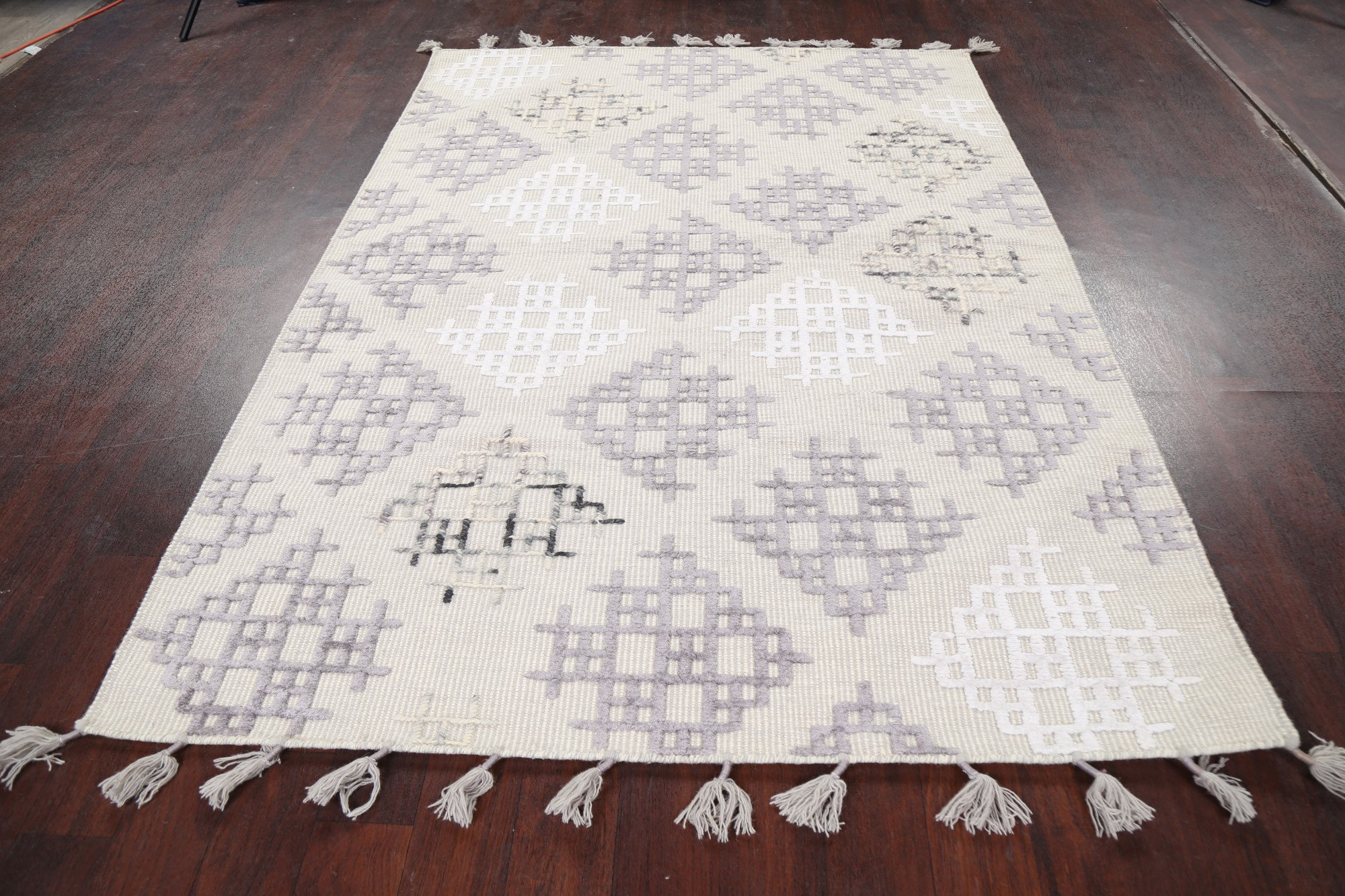 Foundry Select Geometric Modern Ozias Oriental Area Rug Hand-Knotted ...
