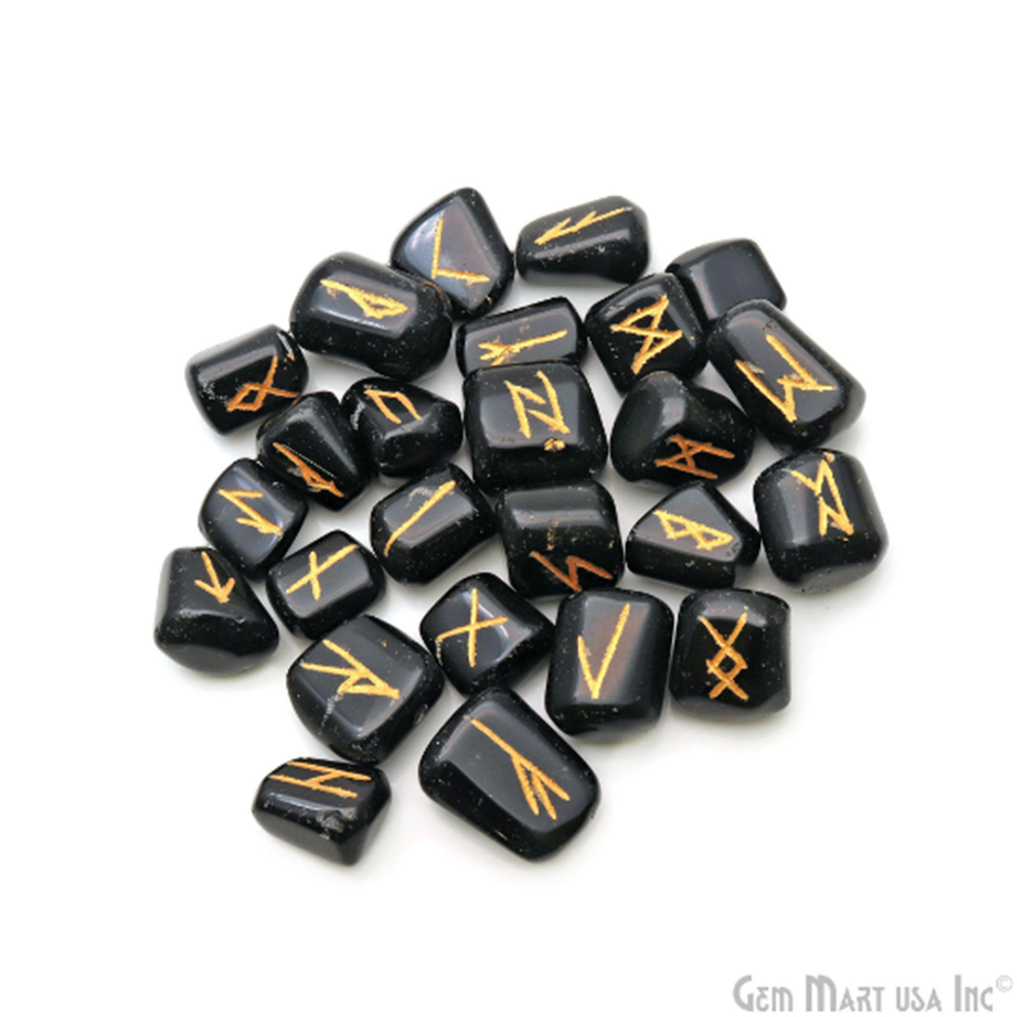 GEMMART USA Rune Stones Medium Size Spiritual Futhark Reiki Symbols ...