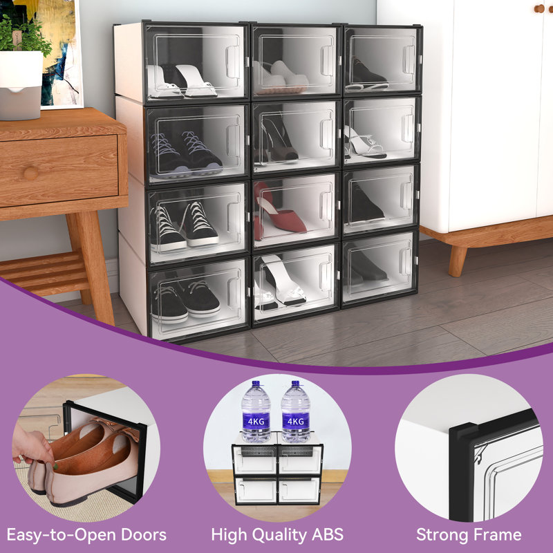 Rebrilliant 24 Pair Shoe Storage Box | Wayfair