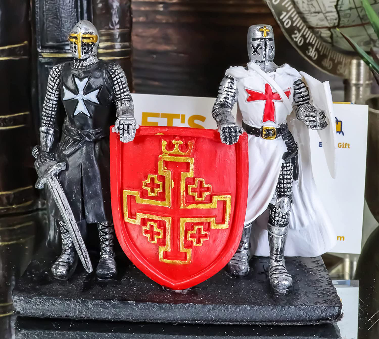 Trinx Medieval English Black And White Crusader Swordsman Knight Of ...