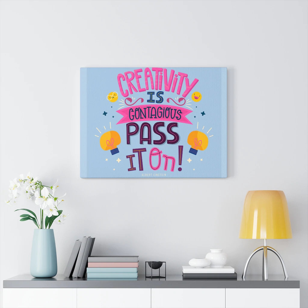 Trinx Inspirational Quote Canvas Creativity Wall Art Motivational Motto ...