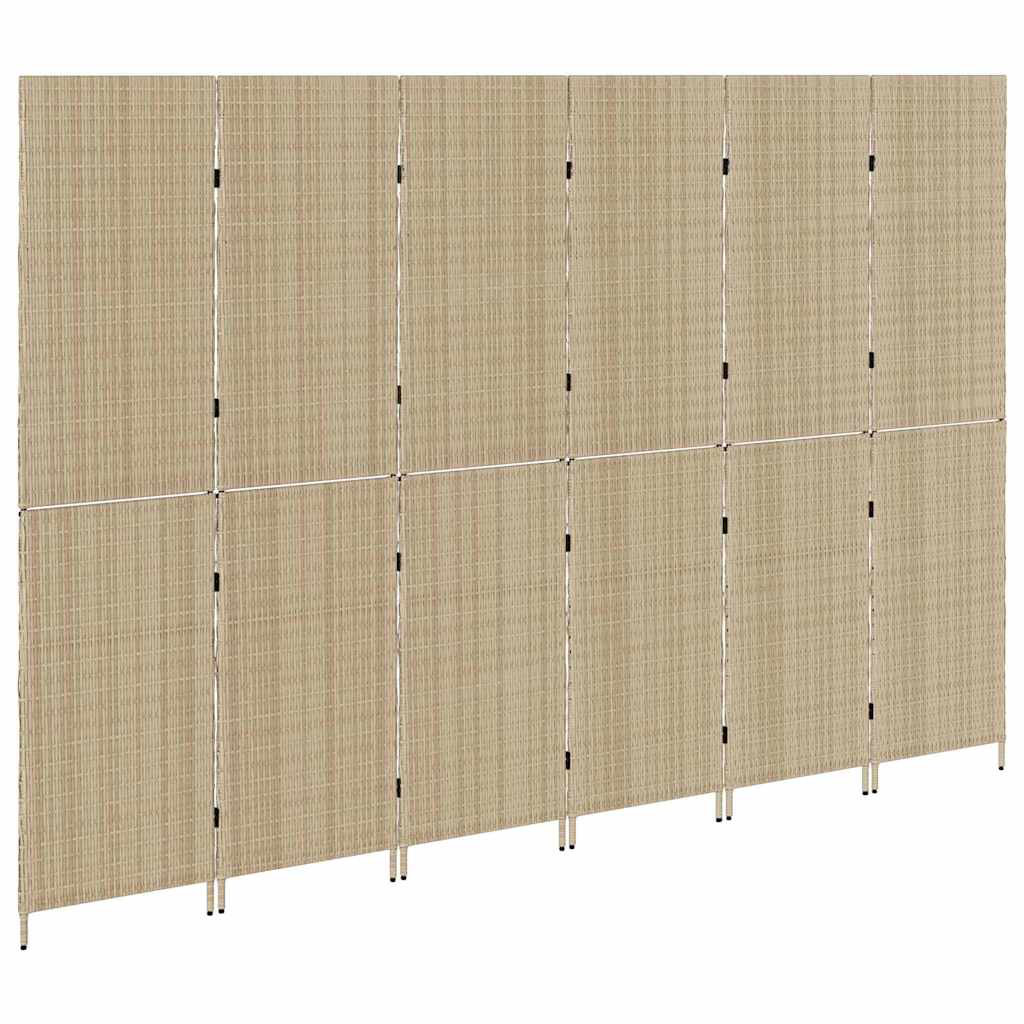 Brayden Studio Room Divider Folding Manual Beige 294 X 180 Cm Poly ...