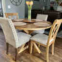 Laurel Foundry Modern Farmhouse® Ebbert Upholstered Cross Back Side ...