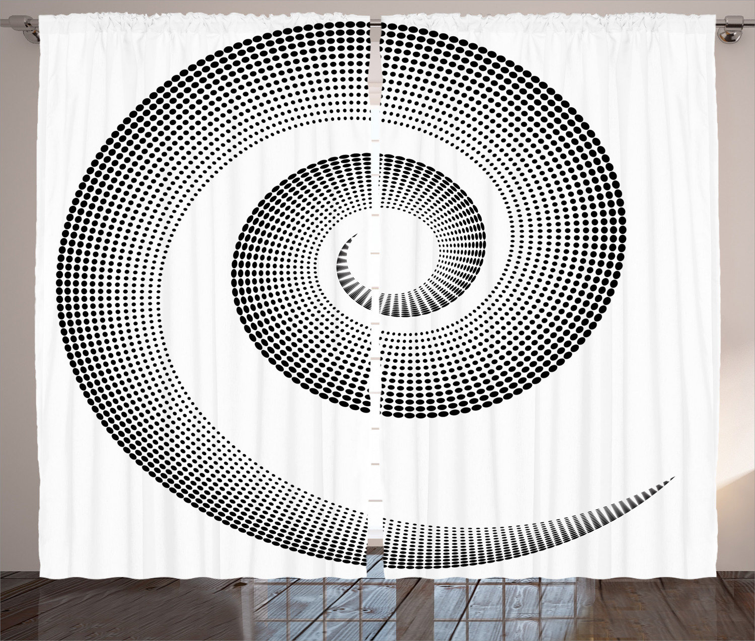 East Urban Home Spires Abstract Semi-Sheer Rod Pocket Curtain Panels ...