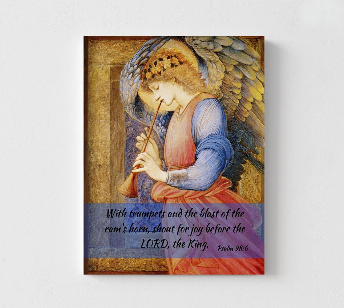 WeFrameArt An Angel Playing A Flageloet 2 By Edward Burne Jones, Large ...