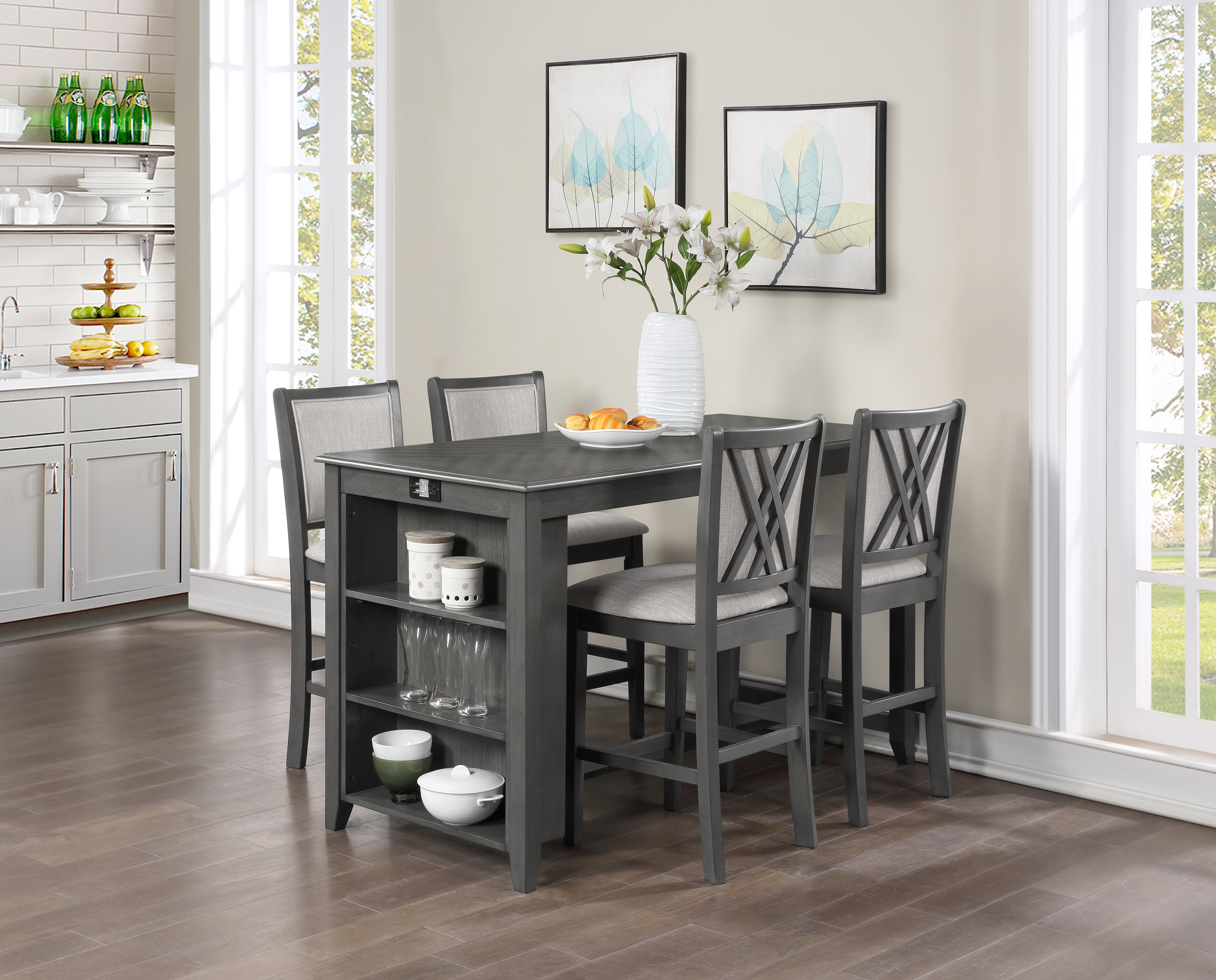 Winston Porter Sakiko 5 - Piece Solid Wood Dining Set & Reviews ...