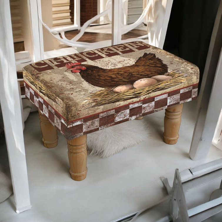 ClassicLiving Aaleiah 40cm Wide Rectangle No Pattern Footstool Ottoman ...