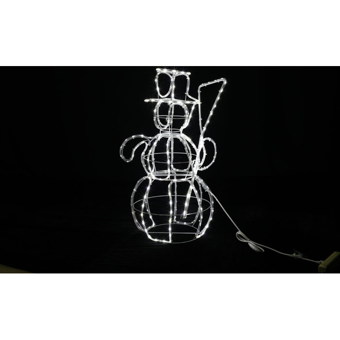 The Holiday Aisle® Rope Snowman Lighted Display | Wayfair