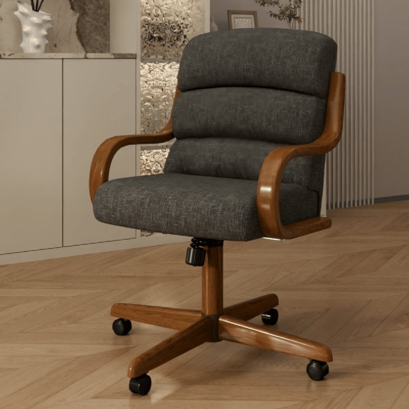Lark Manor™ Swivel-Tilt Caster Casual Dining Chair in ASH with Chestnut ...