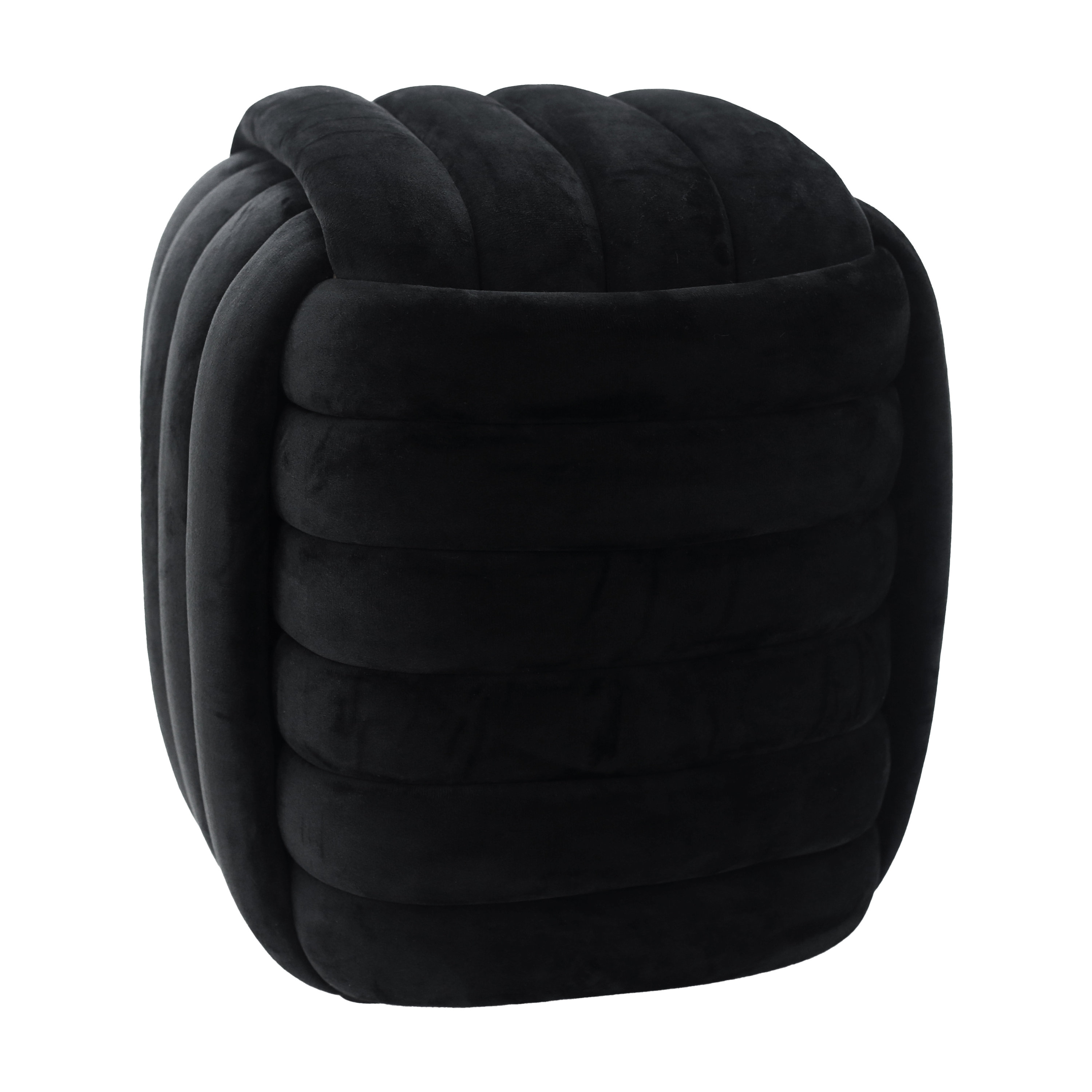 Brayden Studio® 19" Machar Velvet Knot Stool | Wayfair