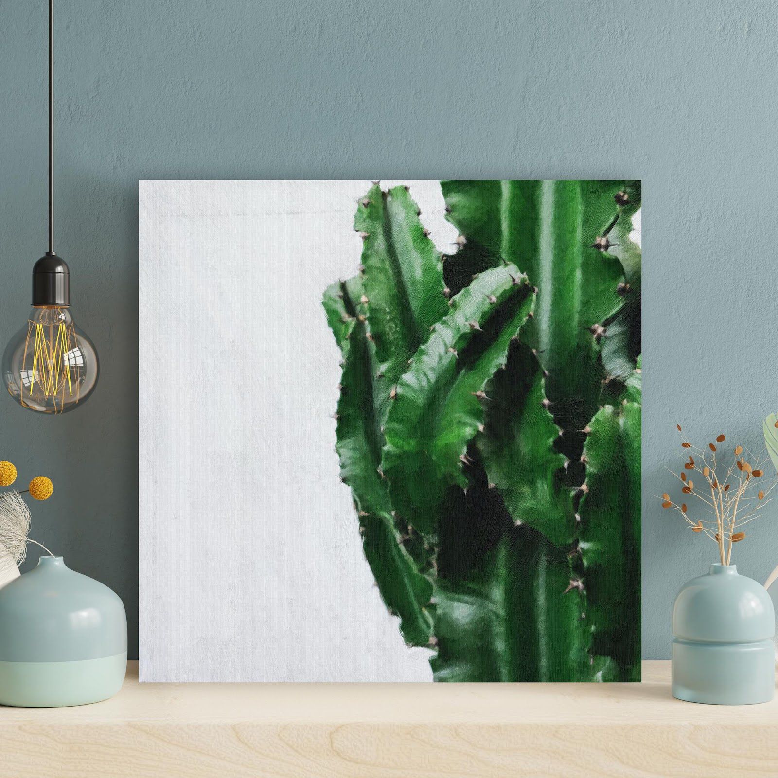 Foundry Select Green Leaves On White Background - Wrapped Canvas ...