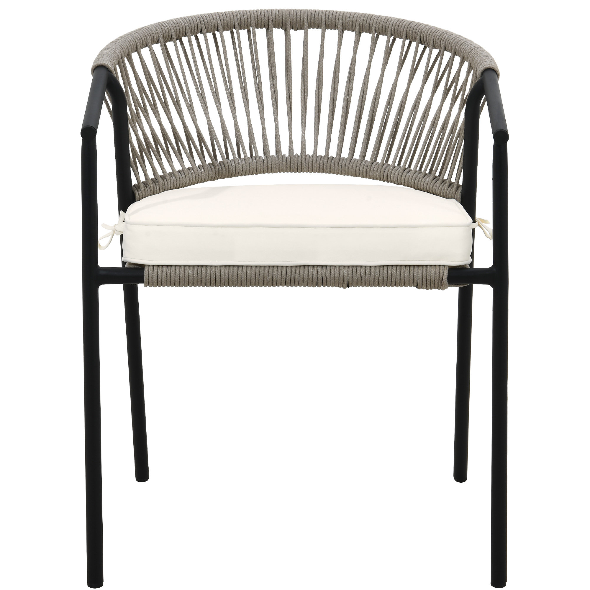 Wade Logan® Asauni Stacking Patio Dining Armchair with Cushion ...