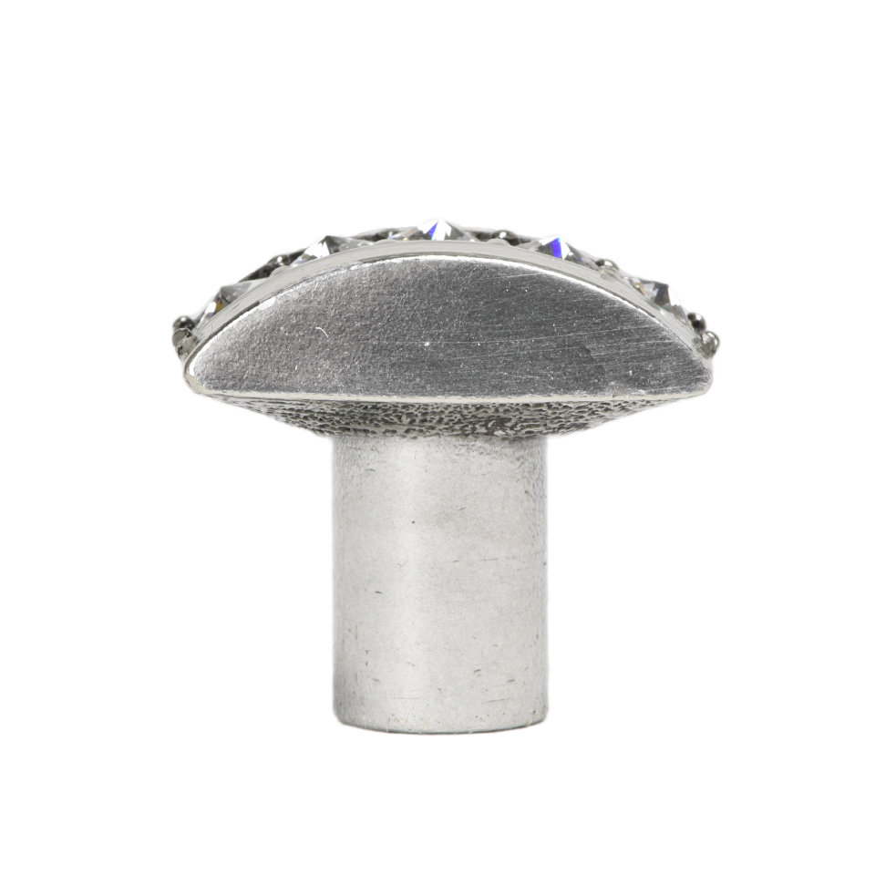 Carpe Diem Hardware Caché rectangle knob with center of 5 rivoli Swarovski Aurore Boreale ...