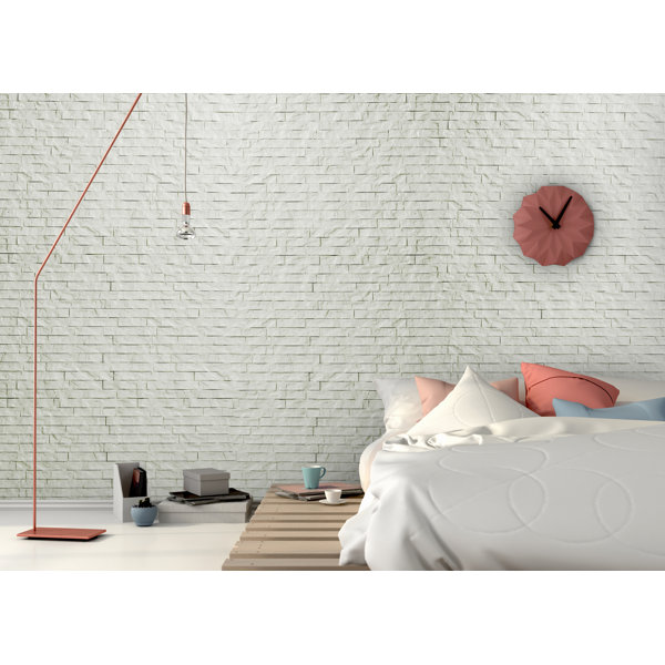 Innovera Decor by Palram Ledge Stone 24" Vinyl Wall Paneling in White ...