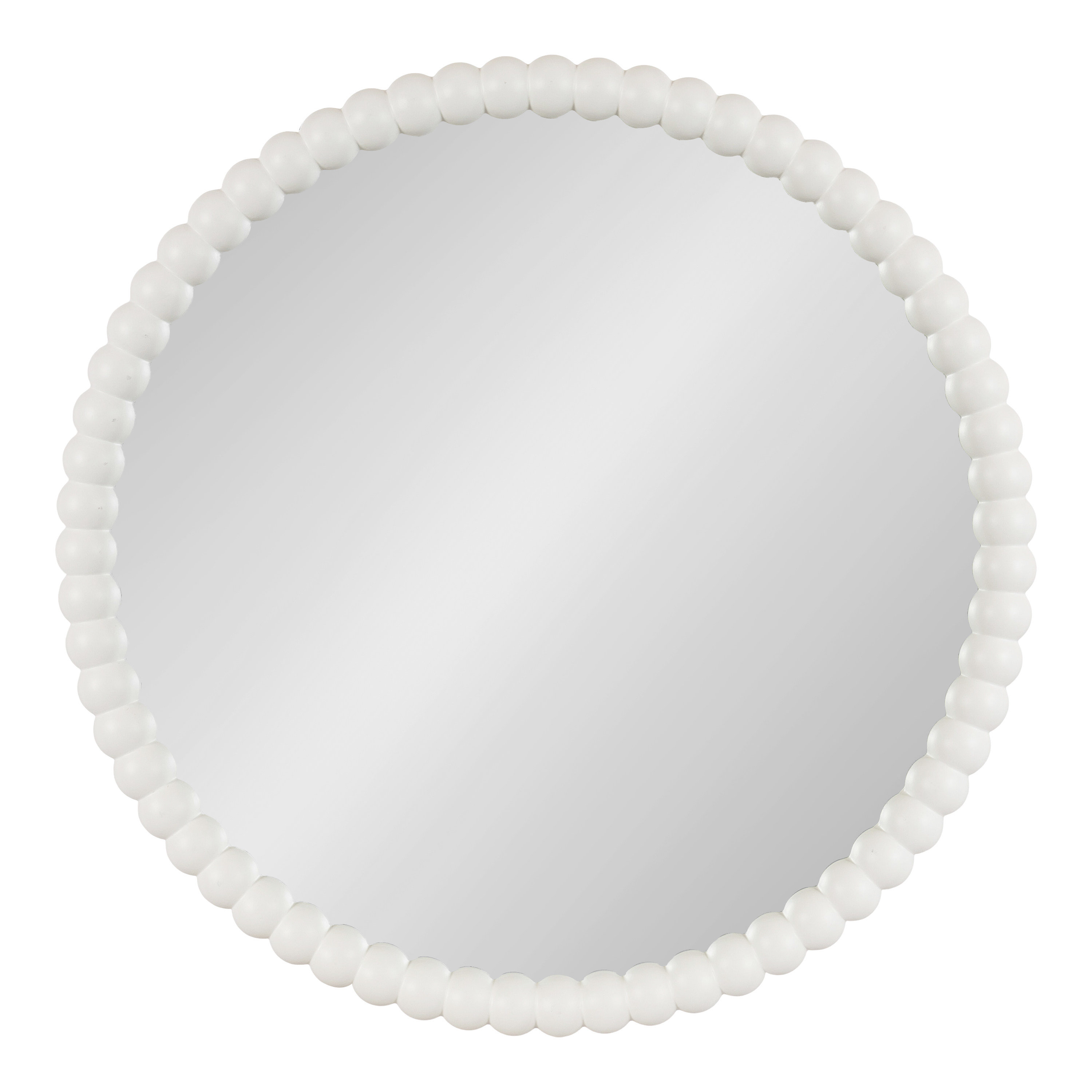 Dakota Fields Round Beaded Bathroom Mirror | Wayfair