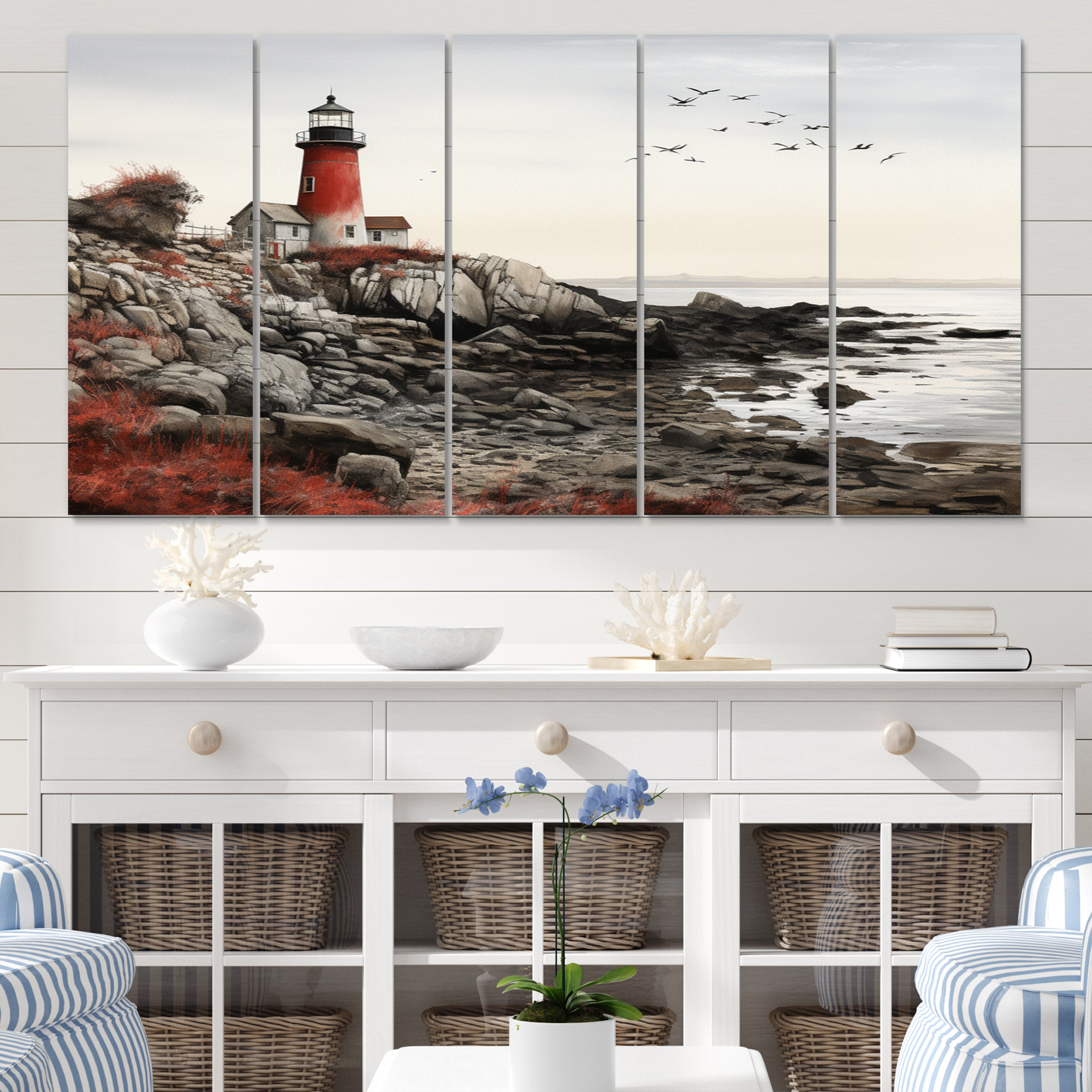 DesignArt Coastal Seaside Harmony II - Beach & Ocean Metal Wall Art ...