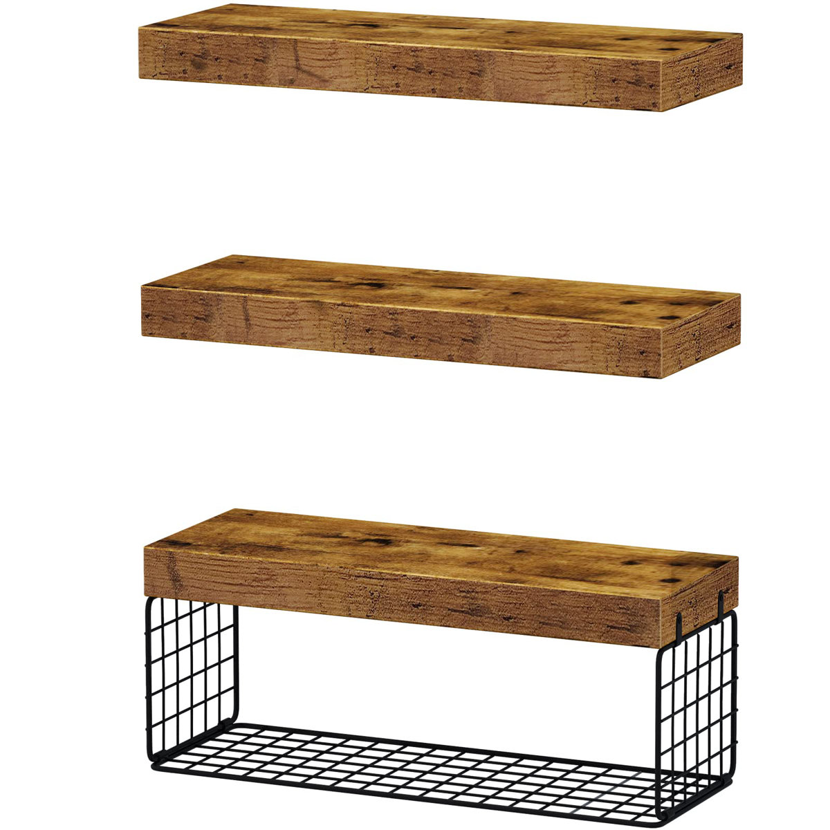 17 Stories Nickoy 3 Piece Floating Shelf | Wayfair