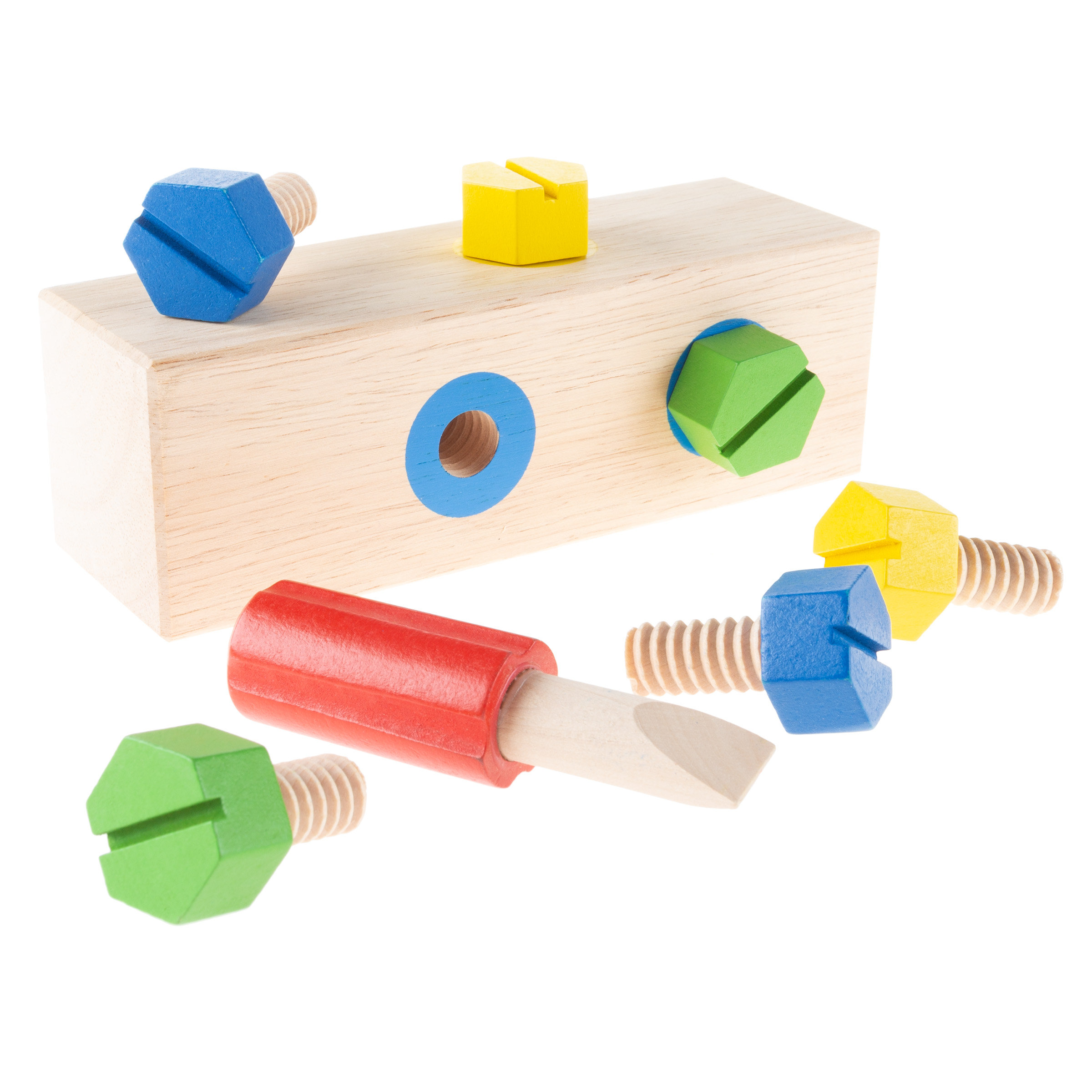 Toy Time Kids Wooden Manipulative Screw Block Toy | Wayfair