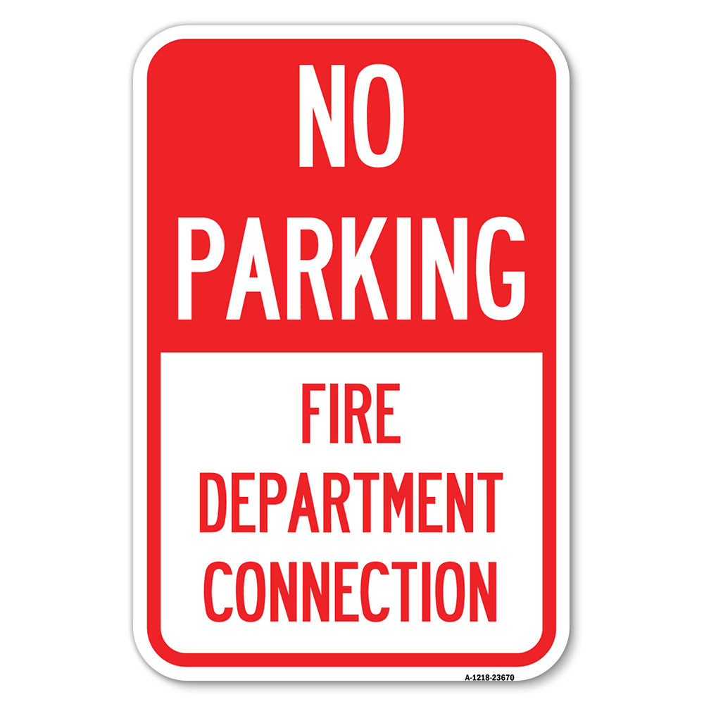 SignMission No Parking Sign No Parking - Fire Department Connection ...