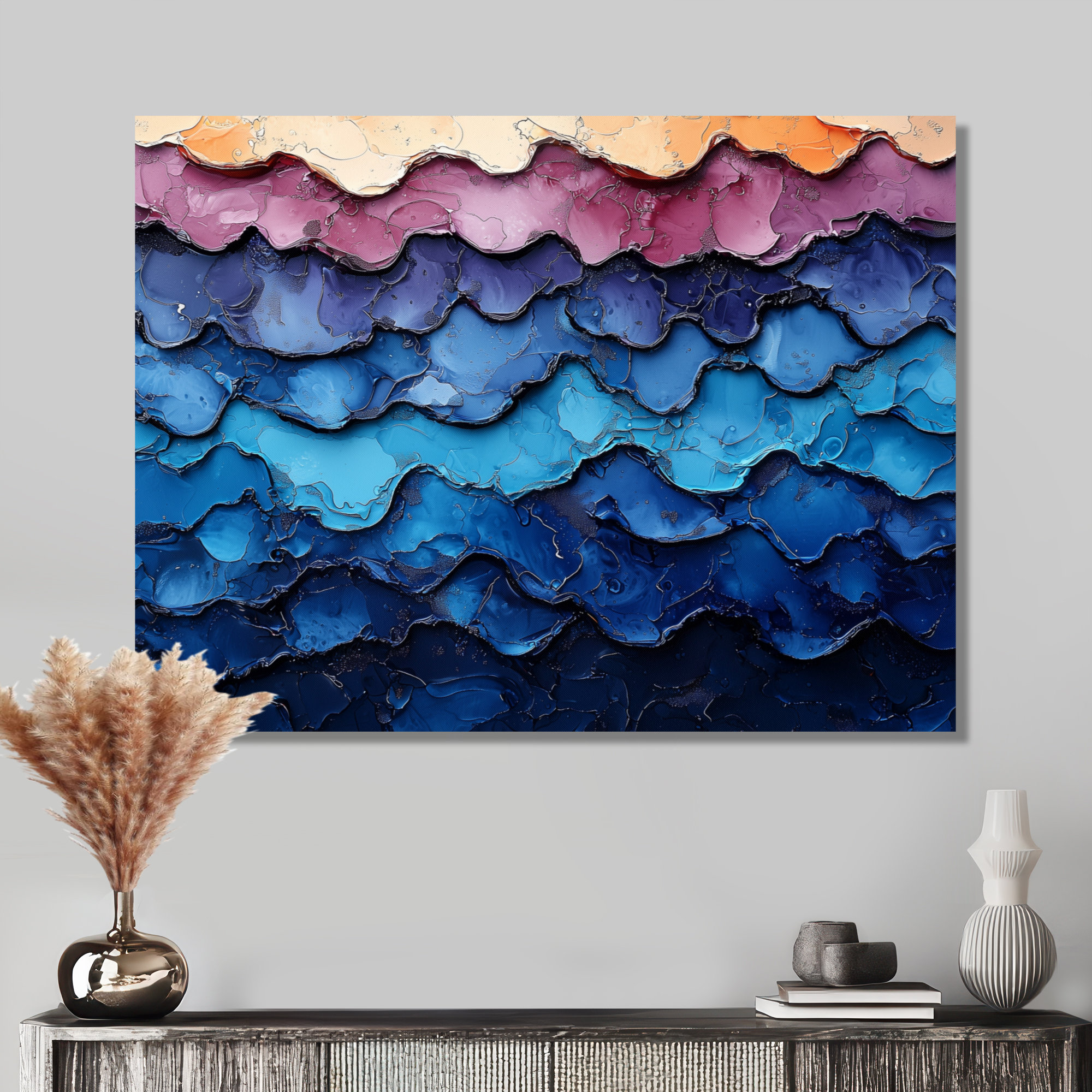 Ivy Bronx Wooldridge Chromatic Dance Blue Biomorphism II - Abstract ...