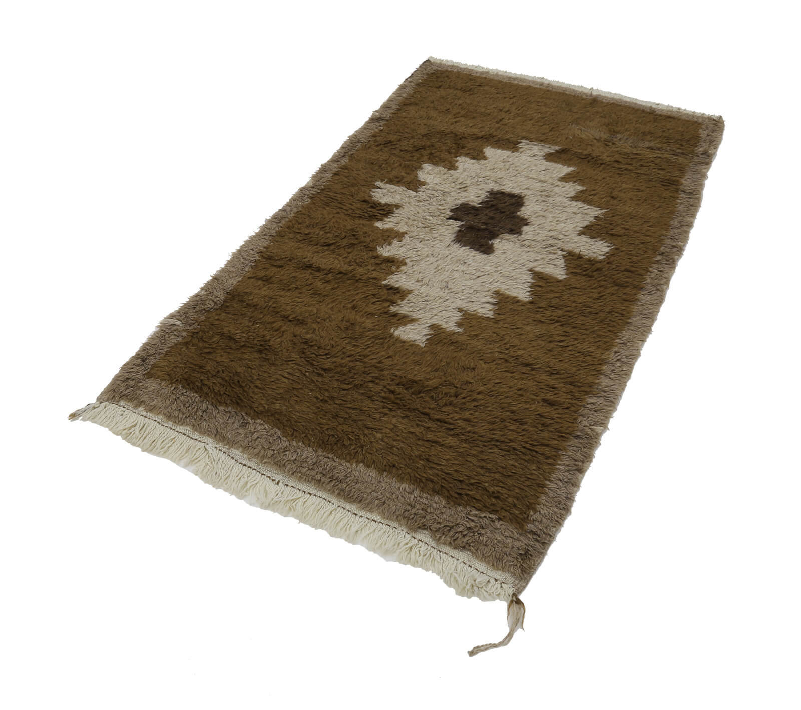 Foundry Select Sherlean Brown Geometric Cotton Handmade Area Rug ...