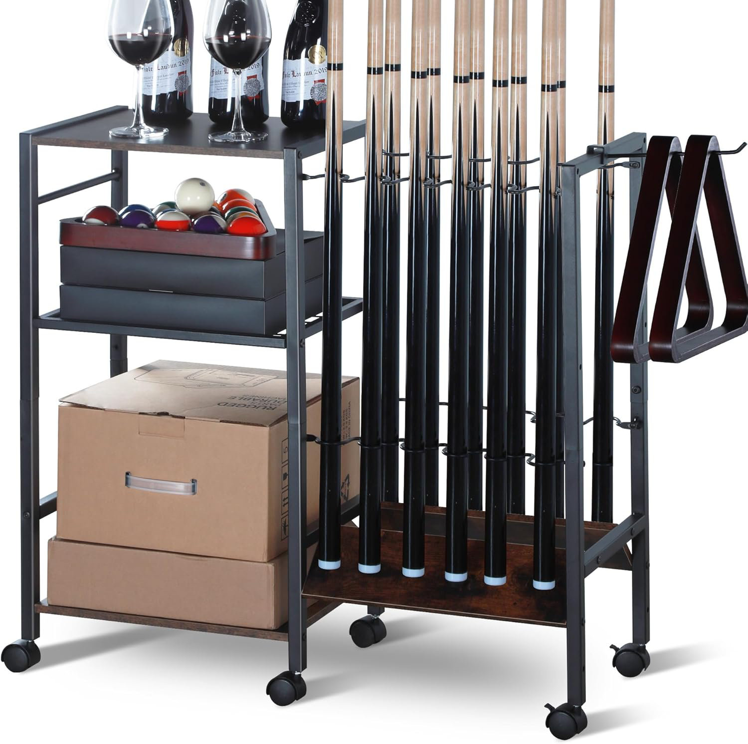 X－MAX FURNITURE Pool Cue Holders For Billiard Room, Pool Stick Holder ...