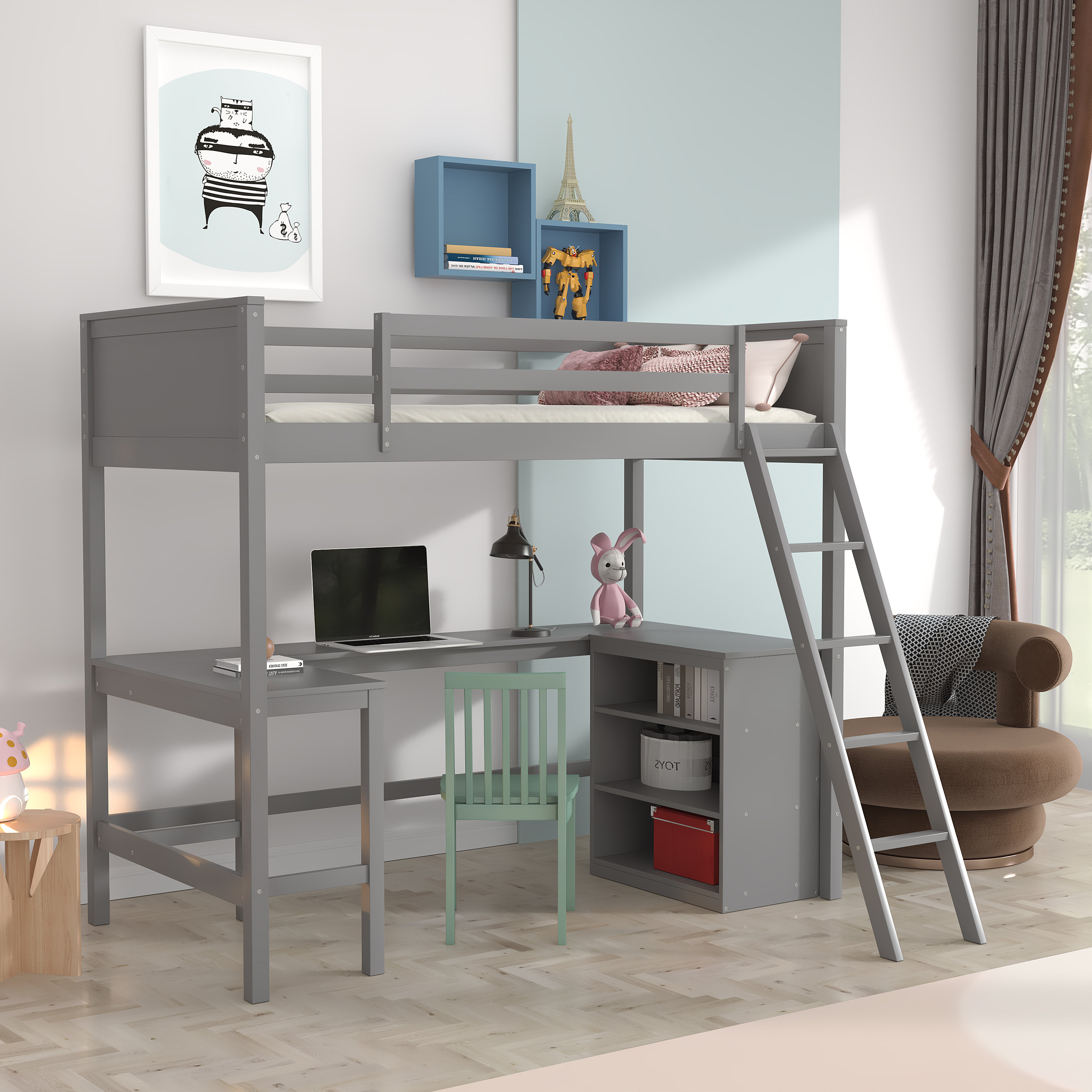 Harriet Bee Orizaba Kids Twin Loft Bed | Wayfair