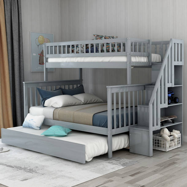 Harriet Bee Dubbo Solid Wood Standard Bunk Bed with Trundle by Harriet ...