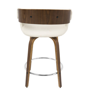 Wade Logan® Boulemane Swivel Upholstered Counter Stool & Reviews | Wayfair