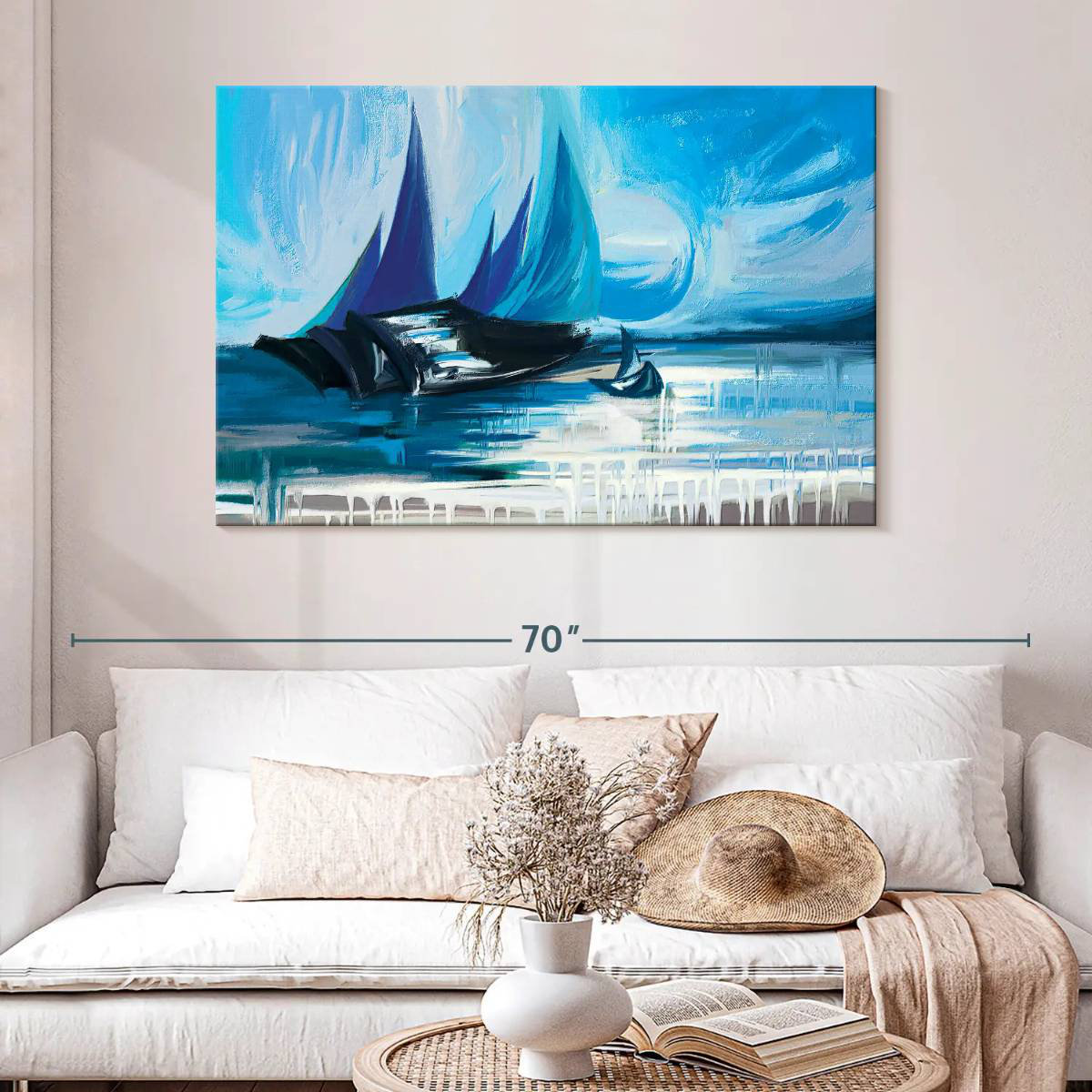 Wade Logan Avery Sailboats Abstract Landscape - Wayfair Canada
