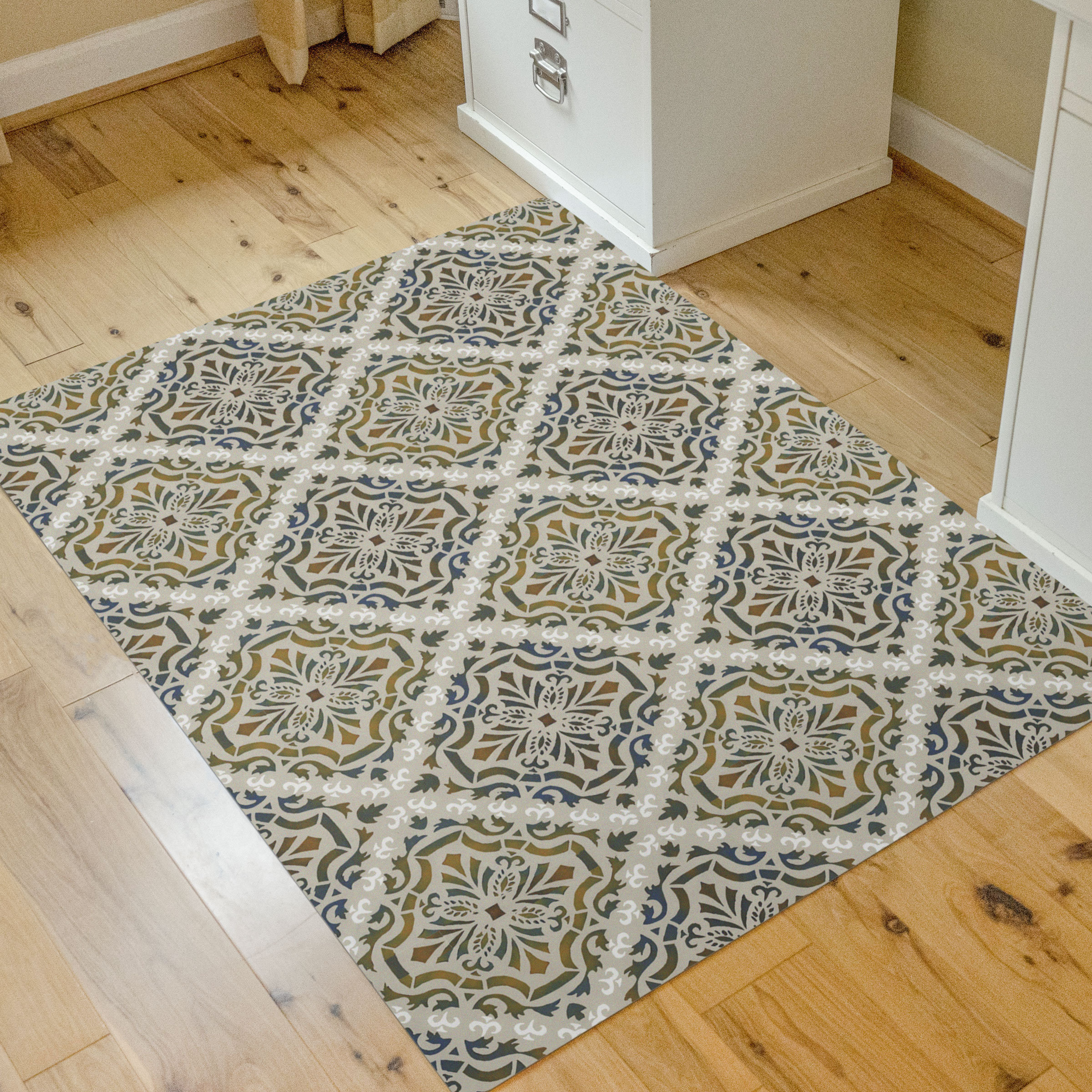 Matterly Damask Diamond 35 in. x 47 in. 9 to 5 Desk Chair Mat | Wayfair