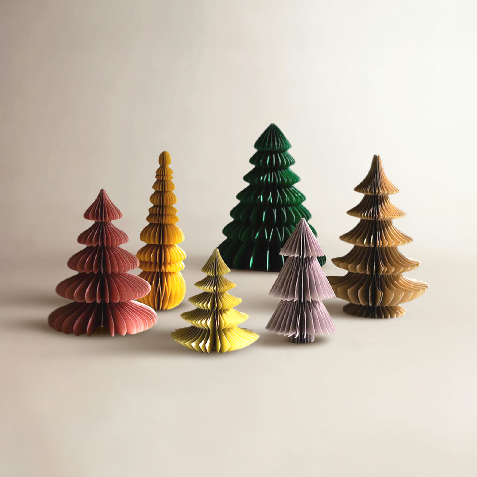 The Holiday Aisle® SET OF SIX PAPER JEWEL TONE ACCORDIAN CHRISTMAS ...