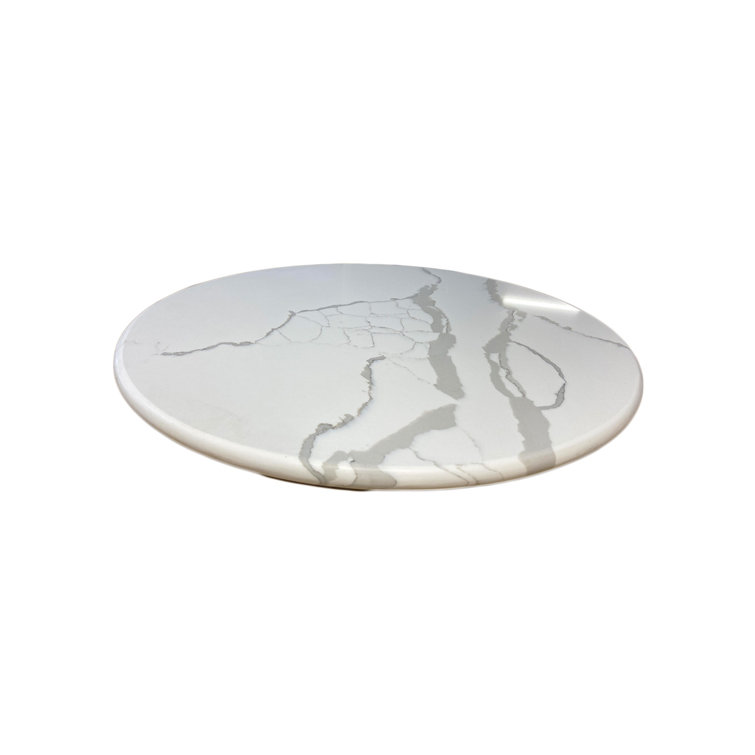 Cafe Tables Quartz Round Beveled Edge Table Top & Reviews | Wayfair