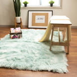 Mercer41 Hughey Faux Fur Gray Rug & Reviews | Wayfair