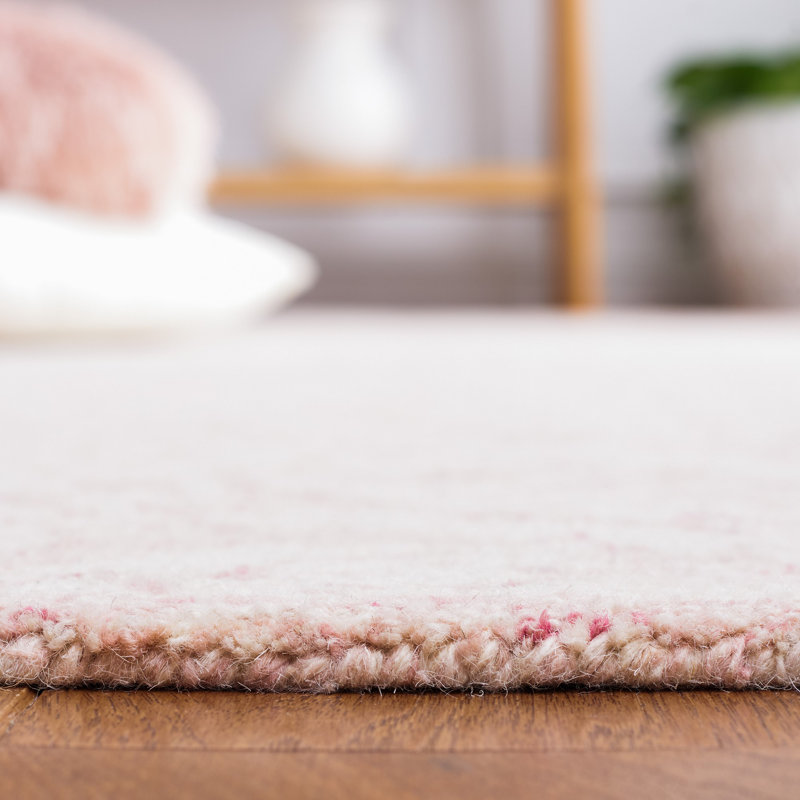 Wade Logan® Annig Handmade Pink/Ivory Area Rug | Wayfair