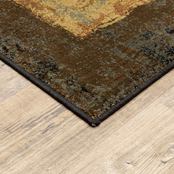 Lark Manor™ Geovany Abstract Brown/Black/Beige Area Rug & Reviews | Wayfair
