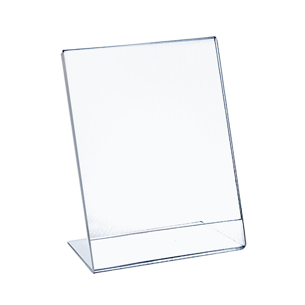 Azar Displays Angled L-Shaped Sign Holder Frame with Slant Back Design ...