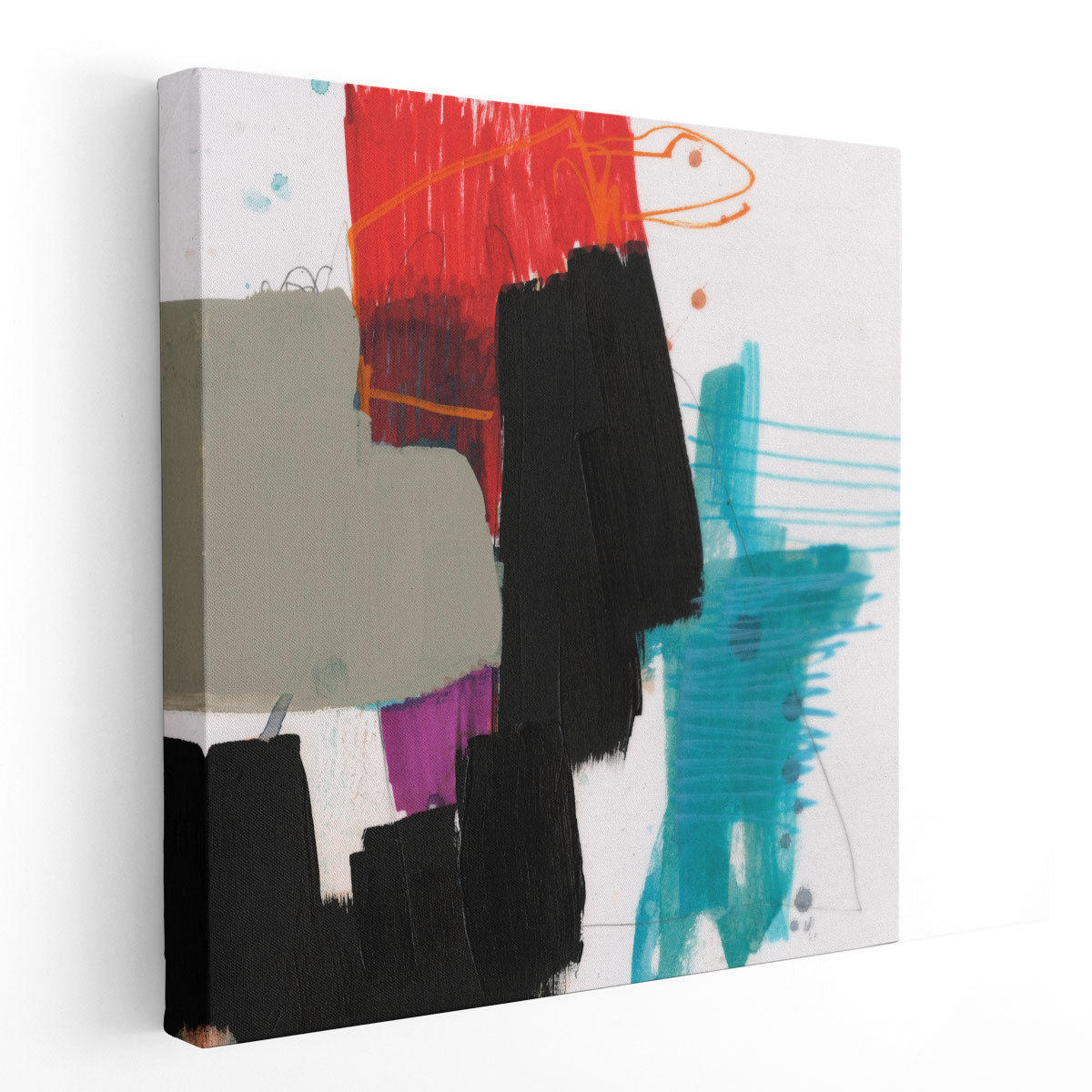 Ivy Bronx Primary Action VI - Canvas Print Wall Art | Wayfair