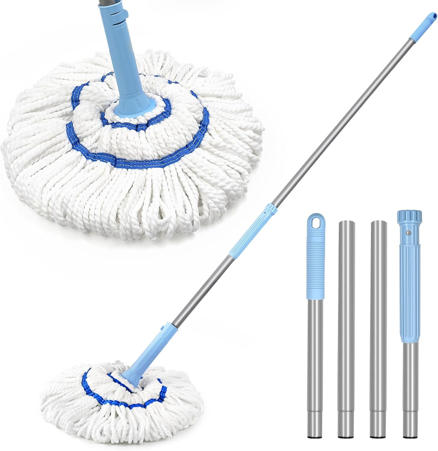 THIROX Self Wringing Twist Mop For Floor Cleaning, Upgraded 18-Inch ...