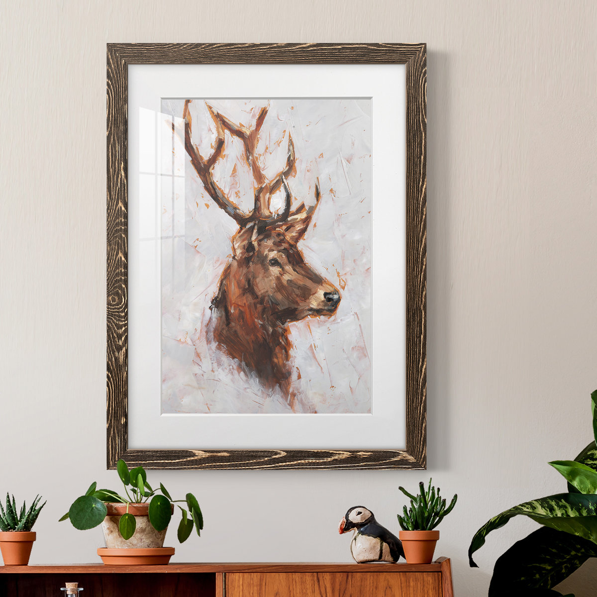 Loon Peak® Stag Study II - Picture Frame Painting | Wayfair