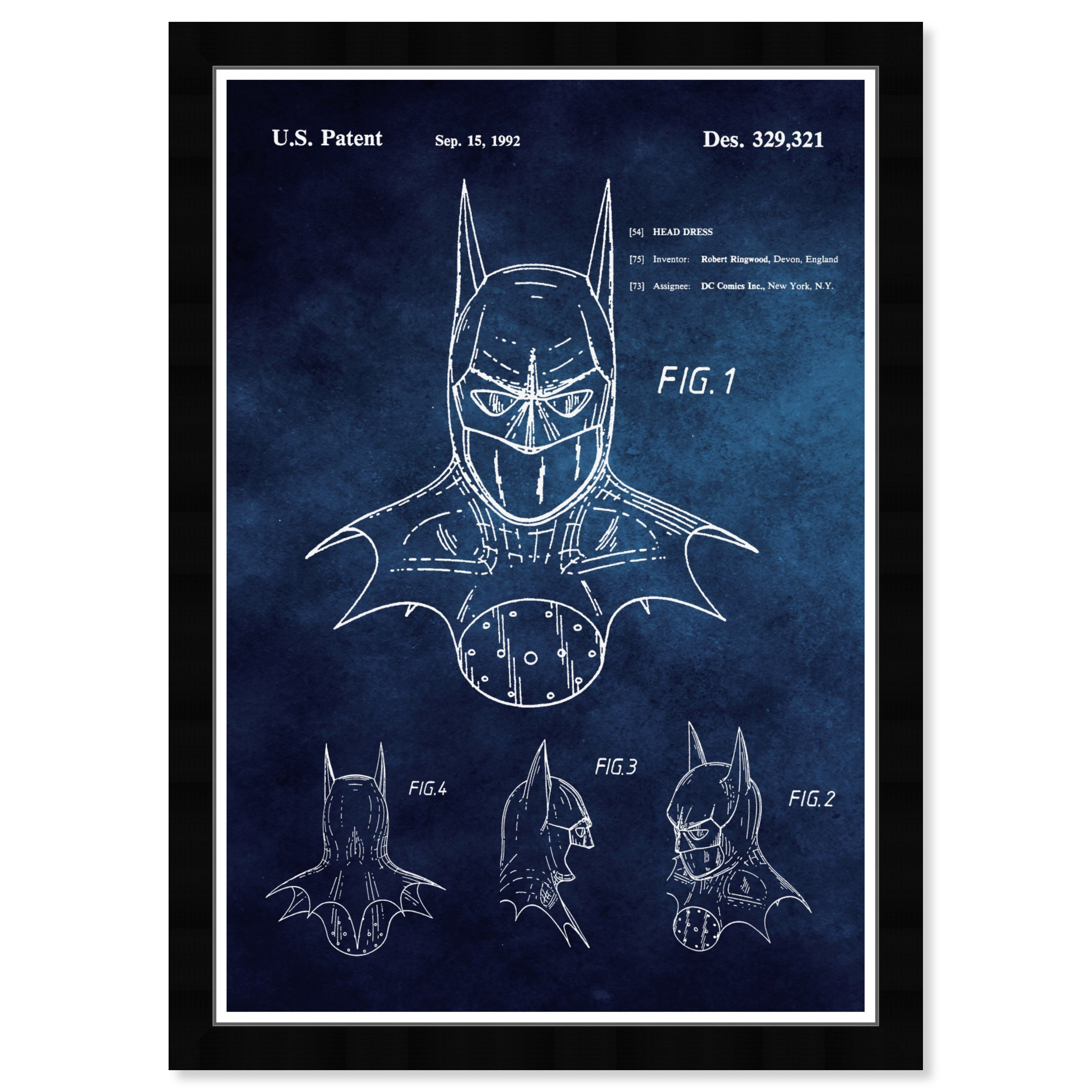 Mason & Marbles 'Entertainment and Hobbies Batman 1992 Blue Chalkboard ...