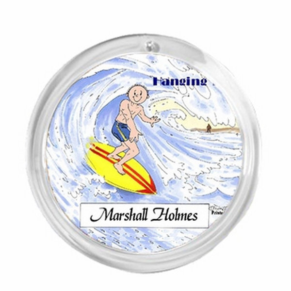 Printed Perfection PersonalizedRound Christmas Ornament:Surfer - Male ...
