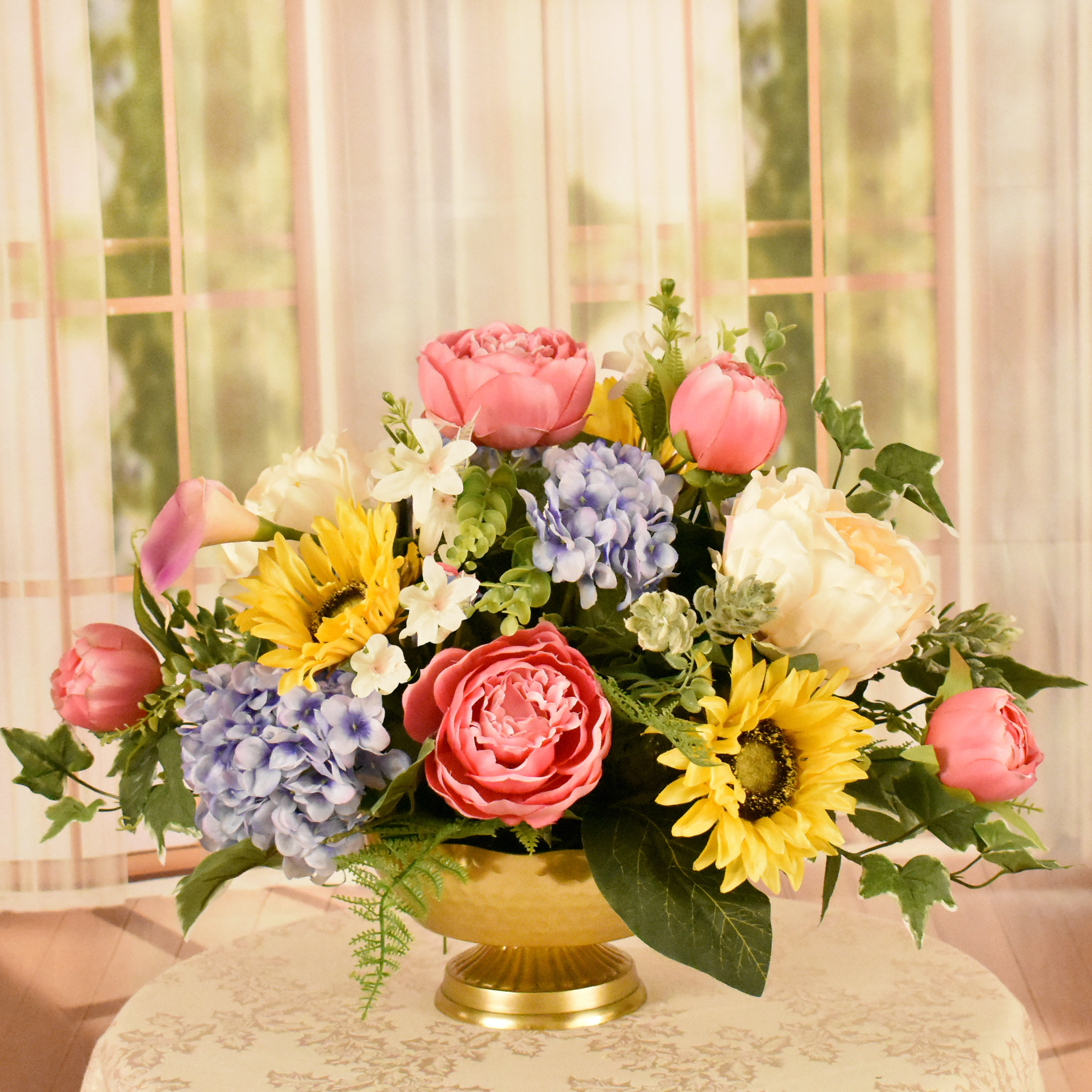 Primrue Mixed Centerpiece in Vase | Wayfair