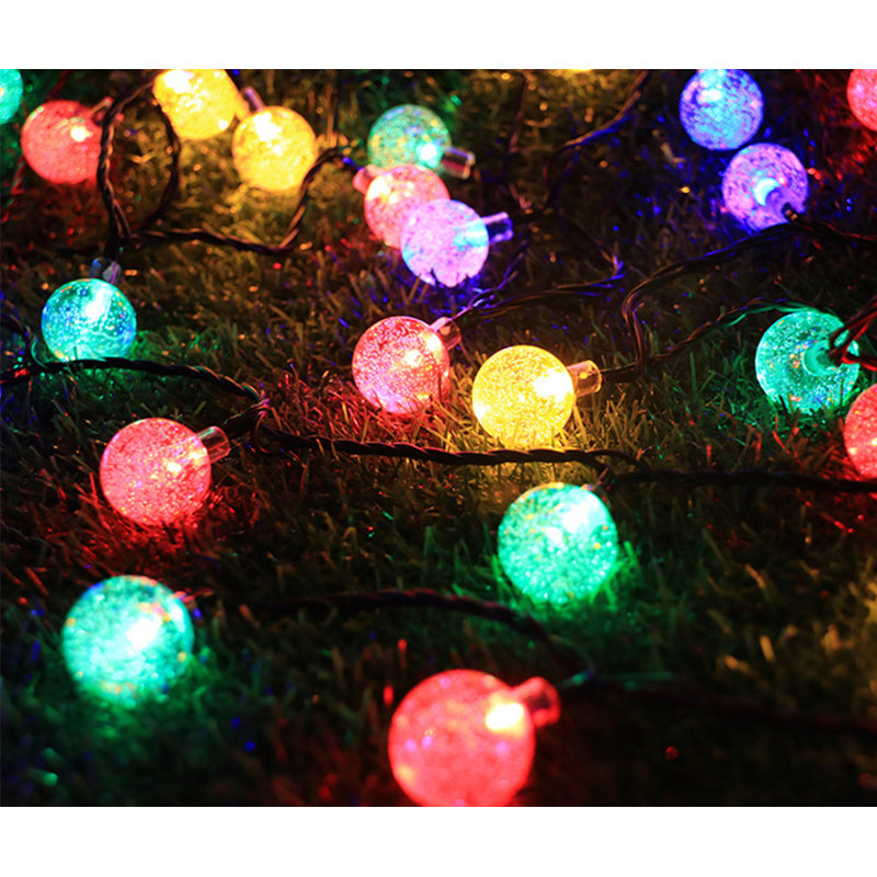The Holiday Aisle® Indoors and Outdoors Solar Bubble Light 50 Lights ...