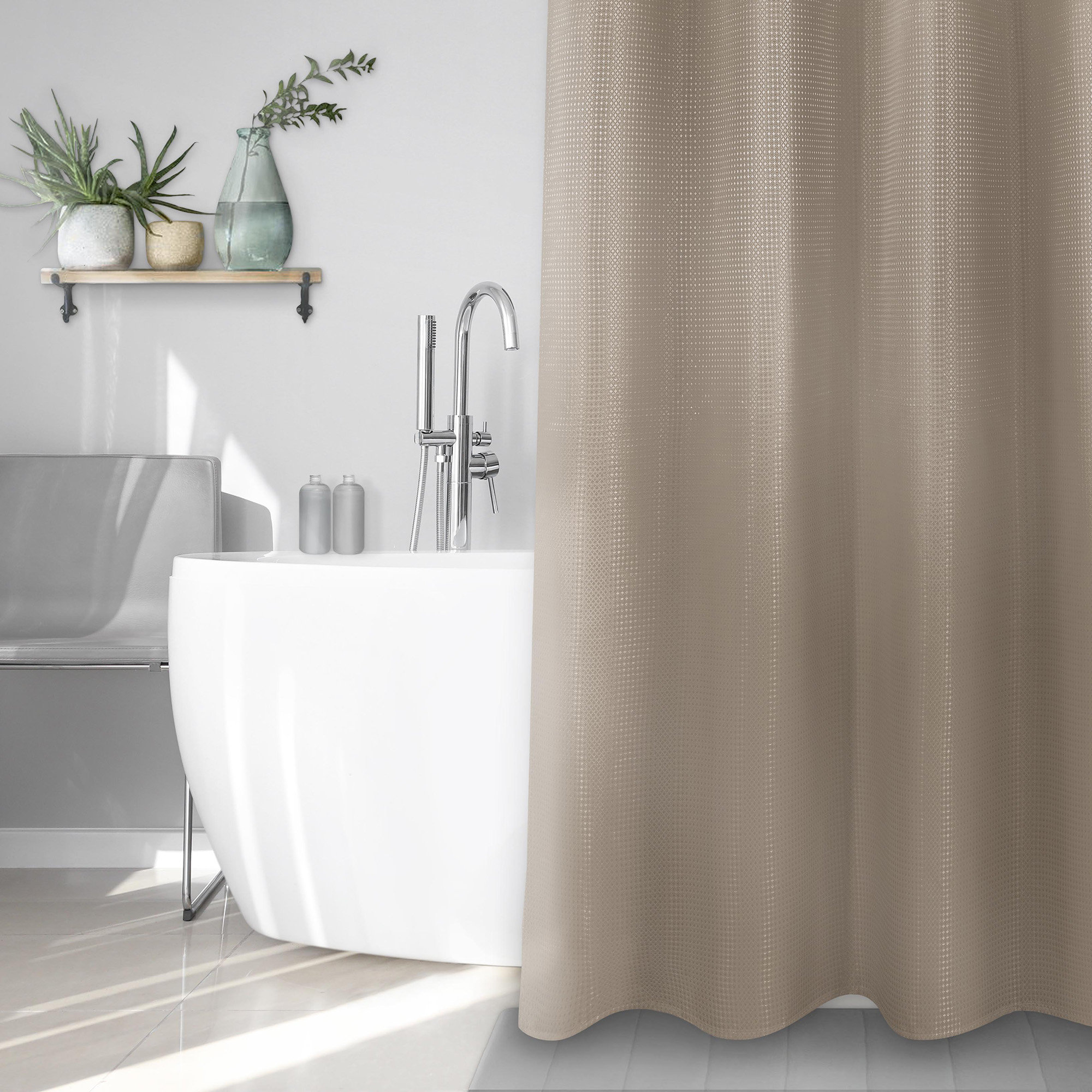 Safdie & Co. Inc. Solid Color Shower Curtain & Reviews | Wayfair