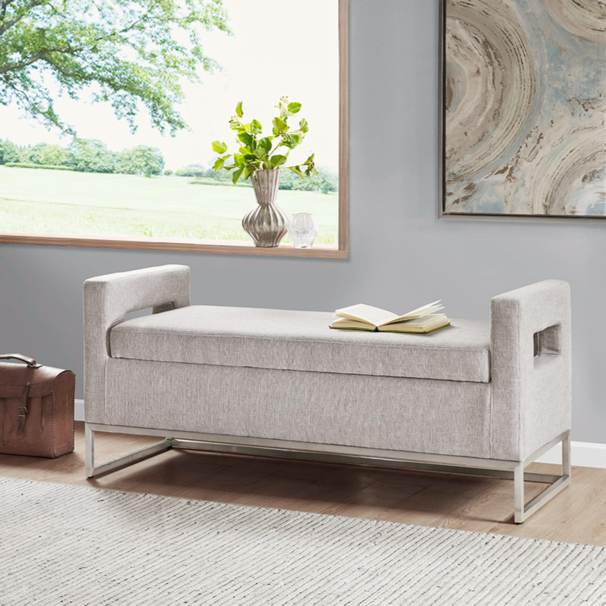 Rosecliff Heights Soft Close Storage Bench in , Grey - Wayfair Canada