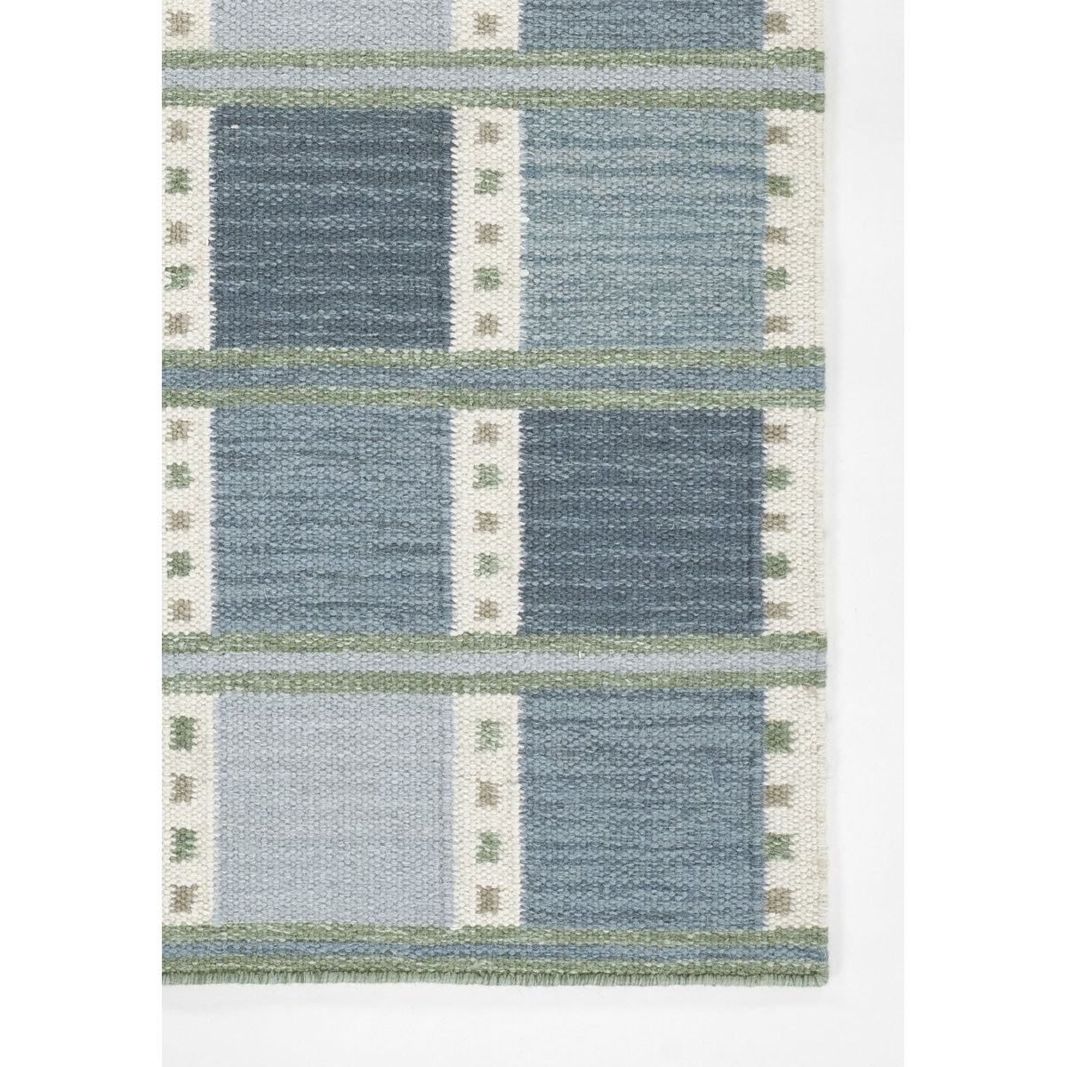 Joss & Main Freya Scandi Hand Woven Wool Blend Blue Area Rug & Reviews ...