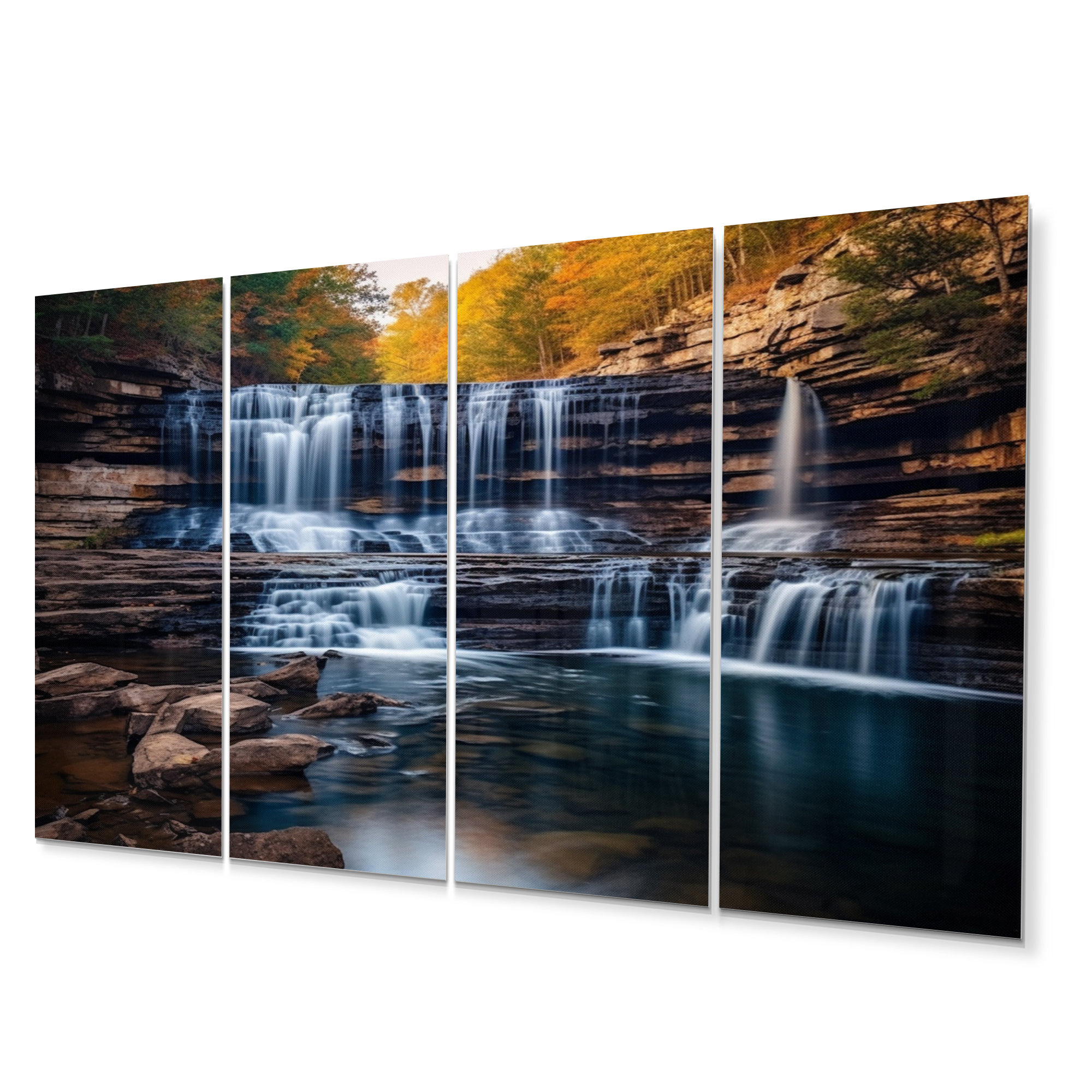 Millwood Pines Alabama Majestic Waterfalls - Landscapes Metal Wall Art ...